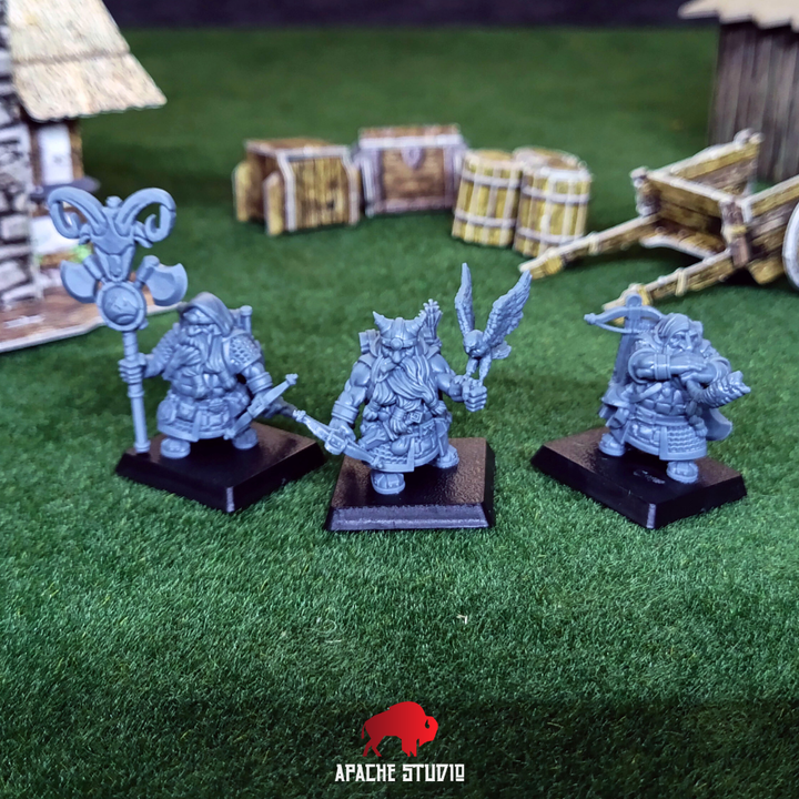 3D Printable Forgeborn Clan: Rangers (dwarf unit) by Apache-Studio
